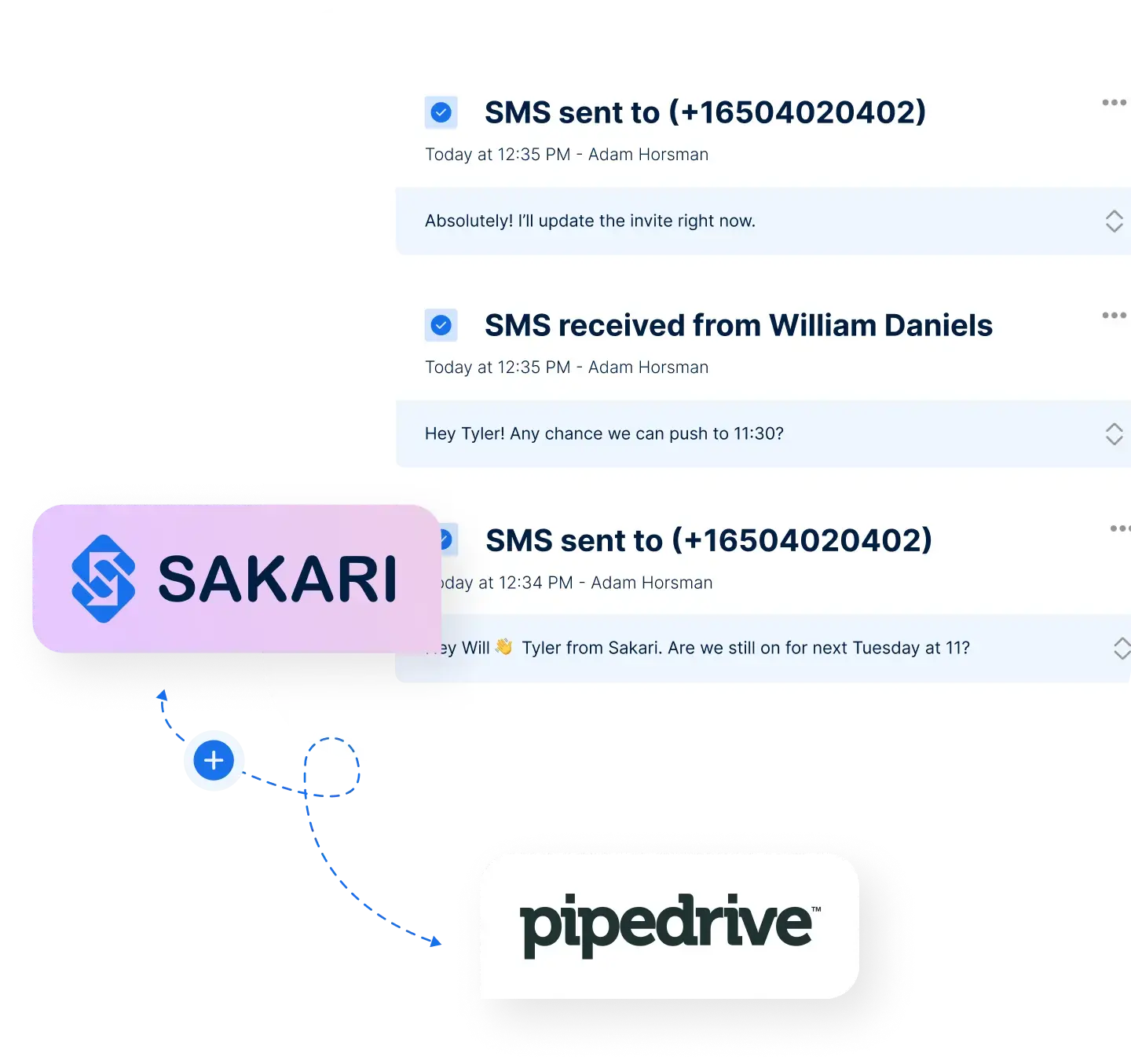 Pipedrive SMS Integration for Business Texting | Sakari